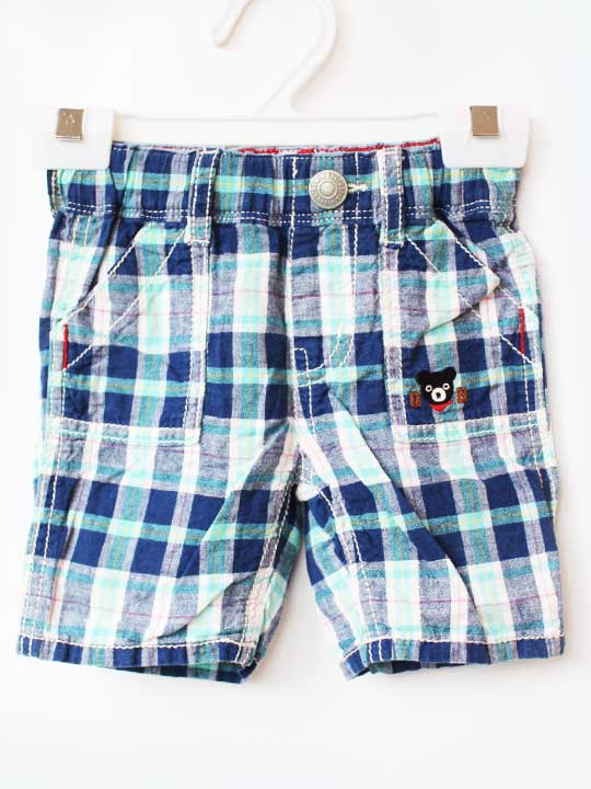 サイズ 80cm 素材 綿50％、麻50％ 色 ブルー、白、黄色、ピンク 汚れ、ダメージ等 汚れ、色褪せはありません 使用感ランク A 性別 男の子 その他 フロント部分、開閉しません ウエスト：ゴム、アジャスター付き ＊使用感ランクは、C...