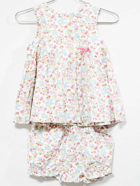 サイズ 80cm 素材 綿100％ 色 白、ピンク、青 汚れ、ダメージ等 汚れ、色褪せなし 使用感ランク A 性別 女児 その他 着丈約37cm、背面ボタンで開閉します ブルマ付き ＊使用感ランクは、Cを除き、あくまでも使用感のみ表すランク...