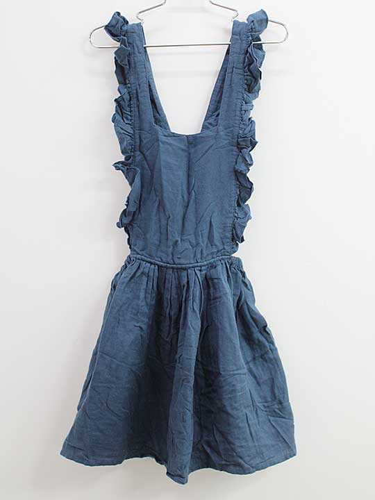 サイズ 130-140cm（8/10Y） 素材 綿100％ 色 青みがかった紺 汚れ、ダメージ等 汚れ色褪せはありません 使用感ランク A 性別 女の子 その他 ウエスト背面ゴム着丈：約70.5cm ＊使用感ランクは、Cを除き、あくまでも使...