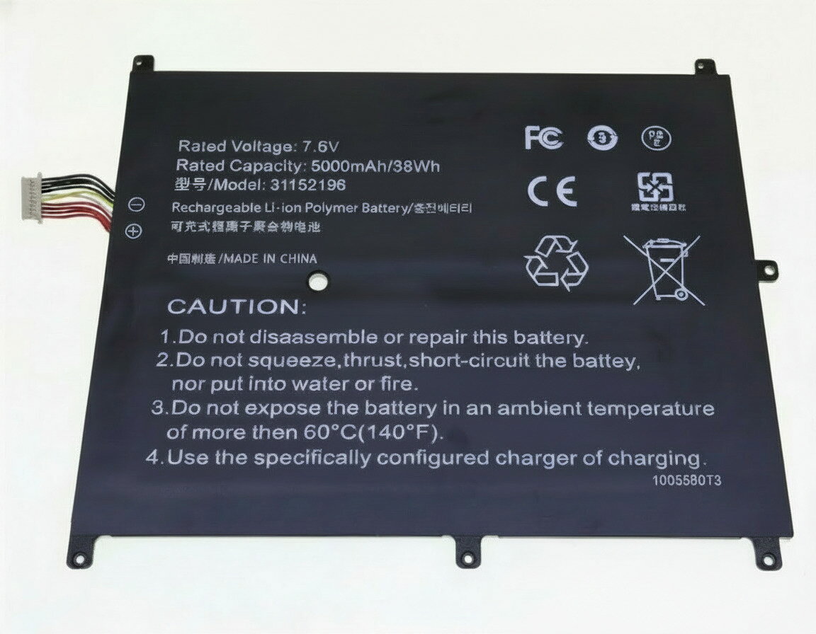 純正品｜安全・安心のノートPC用バッテリー ■ 商品仕様 商品名31152196p 7.6V 38Wh chuwi ノート PC パソコン 純正 バッテリー 電池 電圧7.6V 容量5000mAh (38Wh) タイプリチウムポリマー 対応...