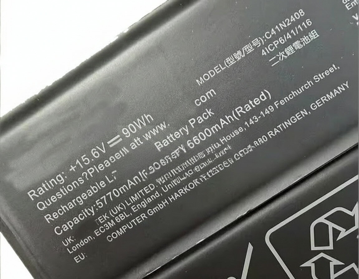 純正品｜安全・安心のノートPC用バッテリー ■ 商品仕様 商品名0b200-04680000 15.6V 90Wh asus ノート PC パソコン 純正 バッテリー 電池 電圧15.6V 容量5770mAh (90Wh) タイプリチウムポ...