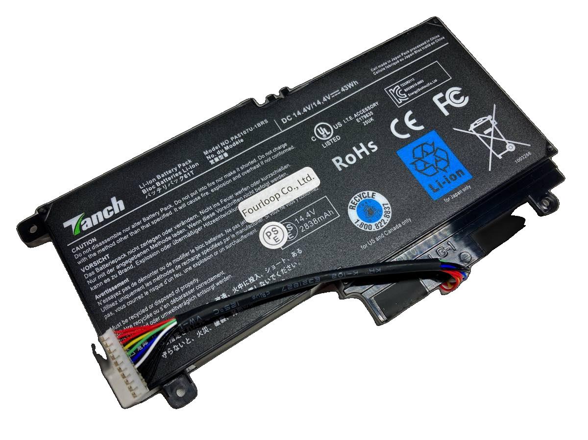 互換品｜高品質・お手頃価格のノートPC用バッテリー ■ 商品仕様 商品名Satellite l55t-a5290 14.4V 43Wh toshiba ノート PC パソコン 互換 バッテリー 電池 電圧 14.4V 容量 2838mAh ...