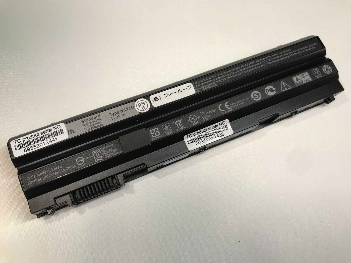 純正品｜安全・安心のノートPC用バッテリー ■ 商品仕様 商品名Frrog 11.1V 65Wh dell ノート PC パソコン 純正 バッテリー 電池 電圧 11.1V 容量5500mAh (65Wh) タイプ リチウムイオン 対応機種...