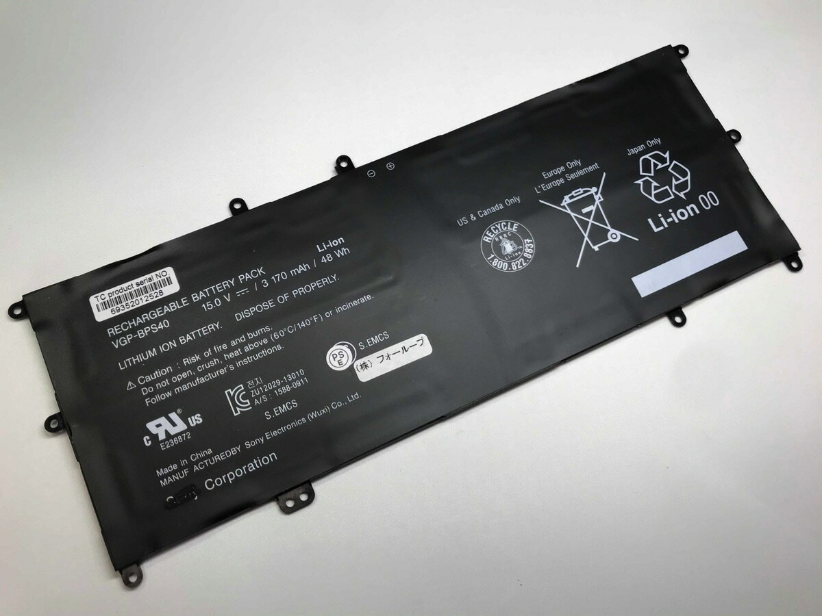 Vaio svf14n13cxb 15V 48Wh sony ノート PC パソコン 純正 バッテリー 電池電圧 15V容量 3170mAh (48Wh)タイプ リチウムポリマー対応機種 Sony vaio svf14n13cxb色 黒種別...