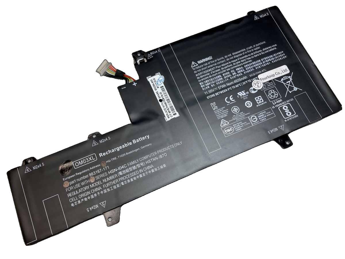 Elitebook x360 1030 g2 1nm41ut 11.55V 57Wh hp ノート PC パソコン 純正 バッテリー 電池電圧 11.55V容量4935mAh (57Wh)タイプ リチウムイオン対応機種 HP OM03XL色...
