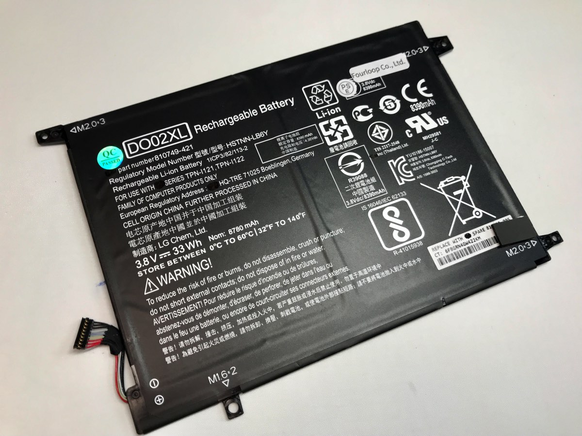 純正品｜安全・安心のノートPC用バッテリー ■ 商品仕様 商品名Pavilion x2 10-n007tu 3.8V 33Wh hp ノート PC パソコン 純正 バッテリー 電池 電圧3.8V 容量8390mAh (33Wh) タイプリチ...