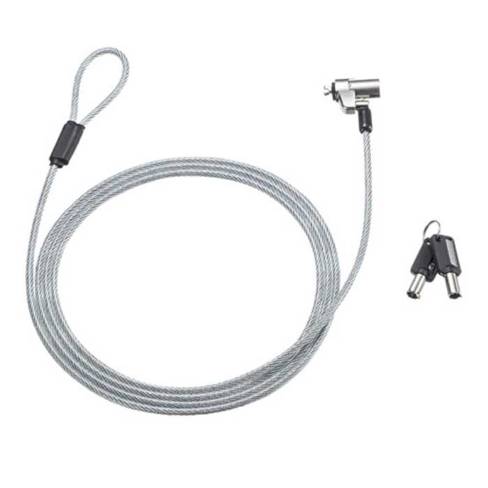 特長 ●Noble Wedgeスロットに簡単取り付け、一体型、超小型シリンダタイプです。 ●錠とワイヤーが一体型なので、邪魔になりません。 ●シリンダが非常に小さいので、ノートパソコン取り付け時に本体が浮かず、薄型の筐体にも最適です。 ●移...