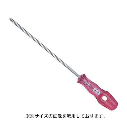 【用途】ねじ締め作業。【機能・特徴】早回しに便利なローレット加工付。エルゴノミックデザイン。ハンガーにかけられる穴付き。【仕様】●サイズ：(+)No.2。●軸長：150mm。【材質】●クロームバナジューム鋼。【荷造り・送料】大工道具・作業工...
