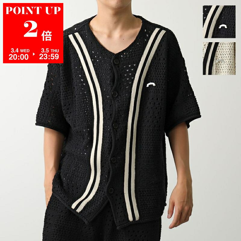 商品説明 ・ミディアムウェイトコットン素材の5ゲージかぎ針編みニットカーディガン ・フロントボタン開閉 ・胸元にロゴデザインメタルチャーム付き ・ドロップショルダー ・リラックスフィット ※こちらの商品は、【BANNED KNIT BASE...