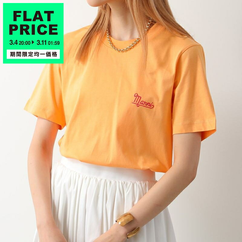 商品説明 ・オーガニックコットンジャージー ・胸元にイタリック体のロゴ刺繍 ・クルーネック ・レギュラー丈 アイテム レディースアイテム≫トップス≫Tシャツ・カットソー≫半袖 ブランド MARNI(マルニ) 型番 THJE0211X0 UT...