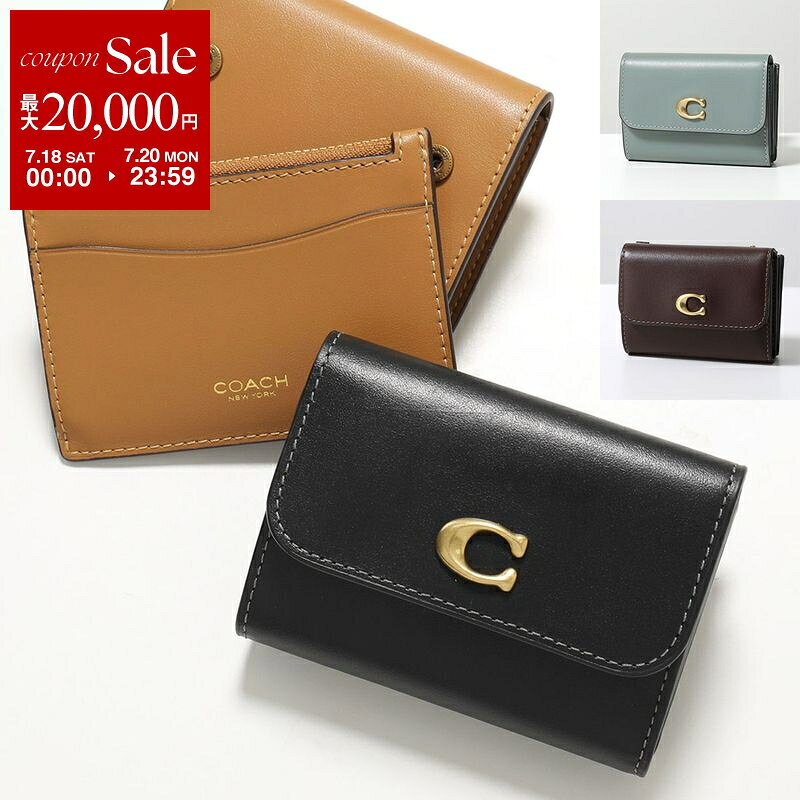 商品説明 ・上質なレザーを使用した三つ折り財布 ・フラップに施された「C」メタルパーツがアクセント ・取り外し可能カードケース付き アイテム レディースアイテム≫財布・カードケース≫三つ折り財布 ブランド COACH(コーチ) 型番 CZ1...