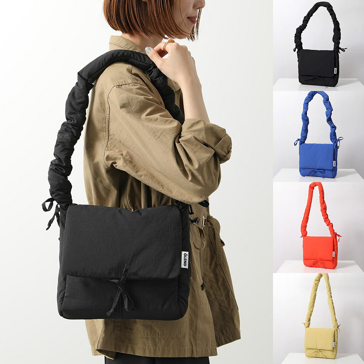 商品説明 ・スクエア型のすっきりとしたフォルムのパフバッグ『NINA BAG ニナ バッグ』 ・撥水ライトナイロン素材を使用 ・紐留めの内側メインコパーメントにオープンポケット×1 ・ギャザータイプのショルダーストラップはお好みの長さに調整...