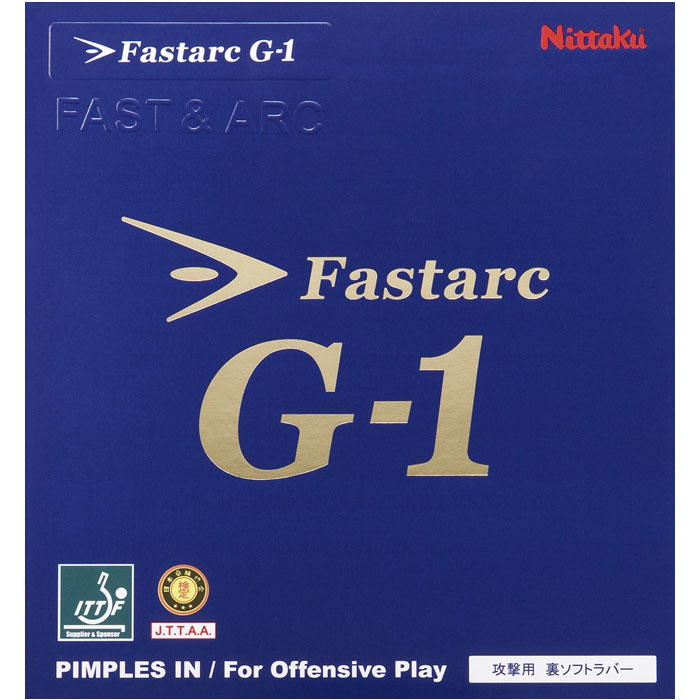 ニッタク ファスタークG-1 テンション系 スピンドライブ重視！ シートでグリップして弧を描く、強烈なスピン！ どんな位置からでも打ち抜ける威力、 強いドライブに打ち負けない強靭さが魅力！ その実力は世界のトップが証明し続ける！ カラー　レ...