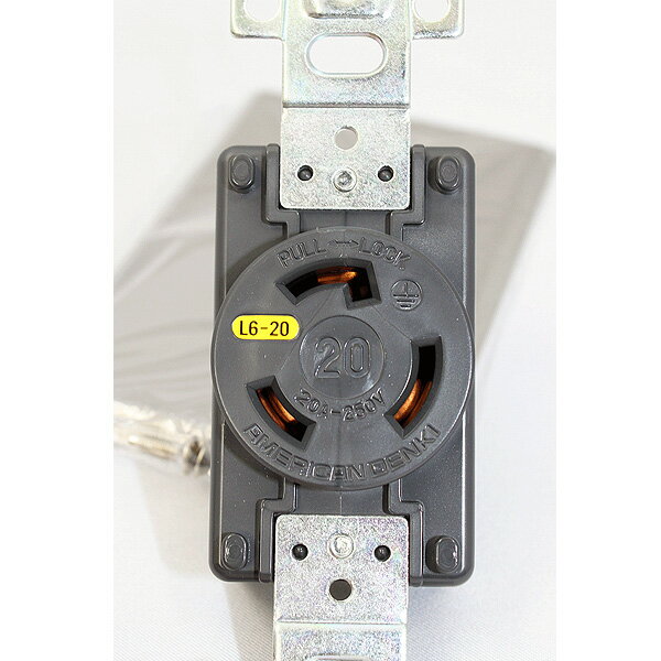 【楽天市場】200V用壁コンセント（L6-20規格） 【200ボルト用電源トランス専用壁コンセント 1セット（プレート付き）】：ミュージックハウス フレンズ