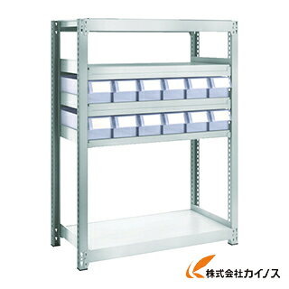 特長-用途-仕様間口(mm)：860奥行(mm)：450高さ(mm)：1200棚段数(段)：5タイプ：引き出し(小)12有効間口(mm)：816色：ネオグレー棚板調整ピッチ(mm)：25均等積載量：200kg/段最大積載量：1500kg/台...