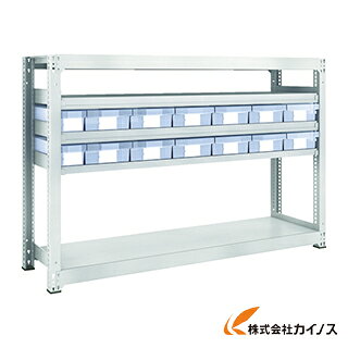 特長-用途-仕様間口(mm)：1800奥行(mm)：471高さ(mm)：1200棚段数(段)：5タイプ：引き出し(小)2・(大)12有効間口(mm)：1740色：ネオグレー均等積載量：300kg/段最大積載量：2500kg/台材質／仕上-セ...