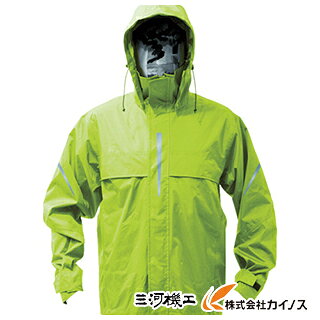 特長上着には全方位で蒸れを逃がすベンチレーション（通気口）とリフレクター付きです。ヒジが曲げやすく運動性を重視したレインスーツです。用途雨天時の野外作業。仕様色：ライムサイズ：3L身長(cm)：175～185胸囲(cm)：102～110ウエ...