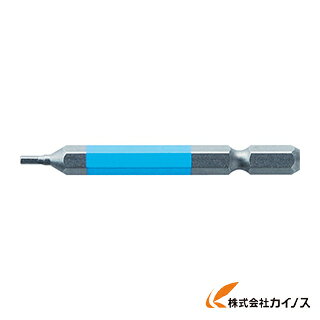 特長サイズを色で識別できます。電動ドライバー装着時に塗装部分が邪魔にならない両端部非塗装です。用途六角穴付きネジ、六角穴付きボルト回しに仕様刃先:対辺2全長(mm):65質量(g):15シャンク径：6.35mm材質／仕上クロムモリブデンバナ...