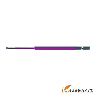 特長サイズを色で識別できます。電動ドライバー装着時に塗装部分が邪魔にならない両端部非塗装です。用途六角穴付きネジ、六角穴付きボルト回しに仕様刃先:対辺3全長(mm):150質量(g):29シャンク径：6.35mm材質／仕上クロムモリブデンバ...