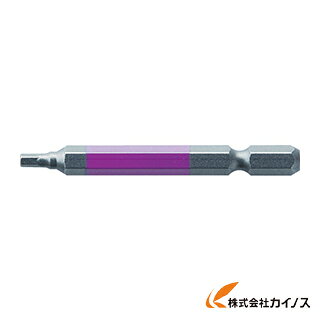 特長サイズを色で識別できます。電動ドライバー装着時に塗装部分が邪魔にならない両端部非塗装です。用途六角穴付きネジ、六角穴付きボルト回しに仕様刃先:対辺3全長(mm):65質量(g):15シャンク径：6.35mm材質／仕上クロムモリブデンバナ...