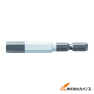 特長サイズを色で識別できます。電動ドライバー装着時に塗装部分が邪魔にならない両端部非塗装です。用途六角穴付きネジ、六角穴付きボルト回しに仕様刃先:対辺8全長(mm):65質量(g):22シャンク径：6.35mm材質／仕上クロムモリブデンバナ...