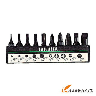 特長様々な用途に適した使用頻度の高いビットを取り揃えました。機械組立、解体作業、機器メンテナンス、工場内作業などに便利です。用途-仕様セット内容(点):10質量(g):67ビット長(mm):30シャンク径:6.35mm材質／仕上-セット内容...