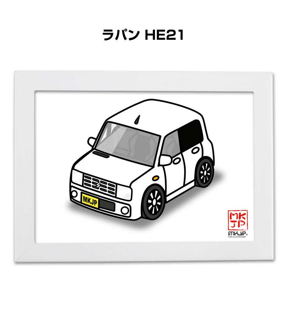 サイズ イラスト寸法：210mm×148mm フレーム寸法：242mm×180mm 材質 イラスト：半光沢紙 フレーム：木製（木端材）20mm幅 透明板：PETシート（0.4mm厚） 裏板・スタンド：MDF 付属品 吊りヒモ 特徴好きな車カ...