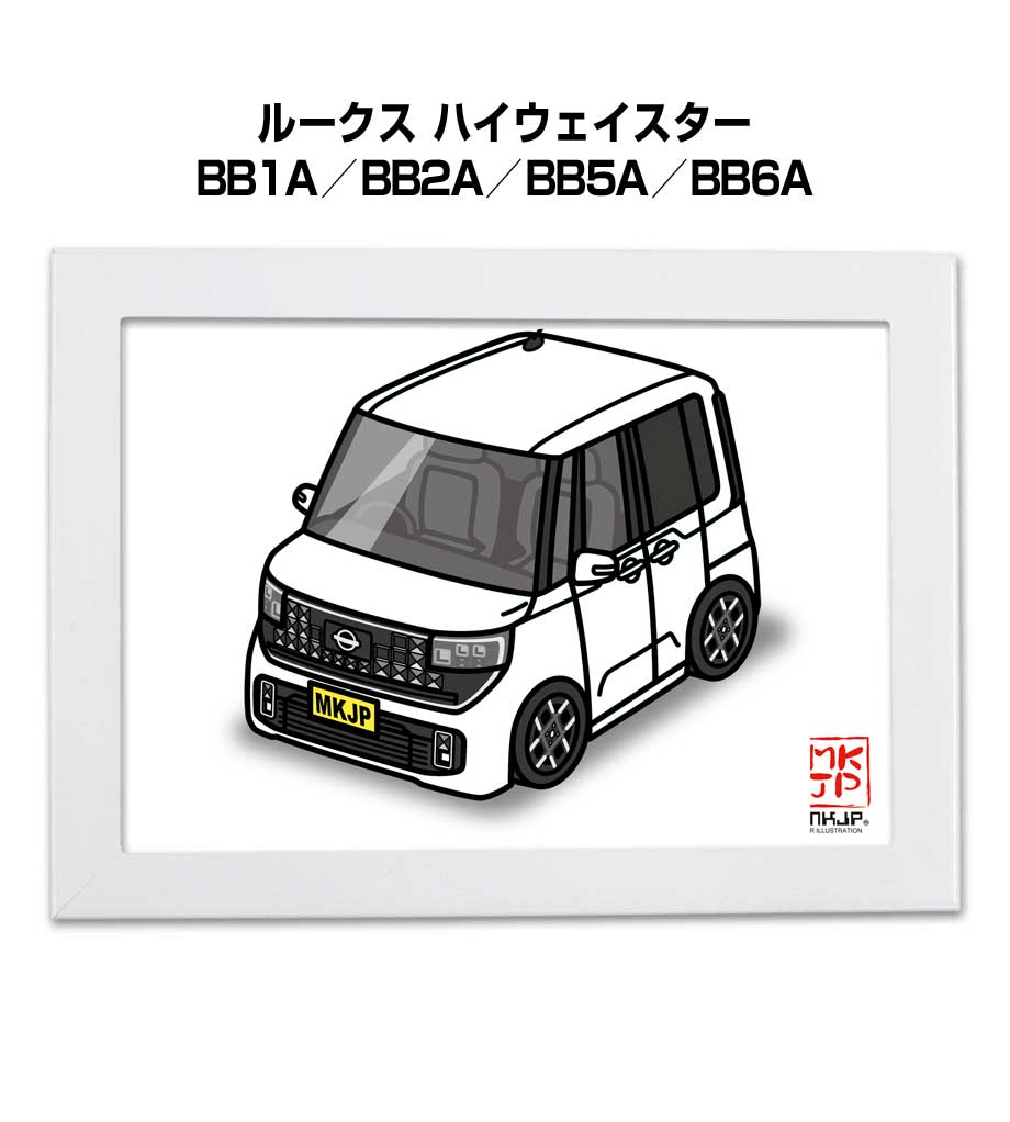 サイズ イラスト寸法：210mm×148mm フレーム寸法：242mm×180mm 材質 イラスト：半光沢紙 フレーム：木製（木端材）20mm幅 透明板：PETシート（0.4mm厚） 裏板・スタンド：MDF 付属品 吊りヒモ 特徴好きな車カ...