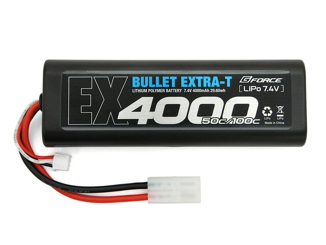 お支払い方法・送料・配送について予約販売商品についてジーフォース Bullet Extra-T 7.4V 4000mAh 50/100C GFG013■製品特徴あらゆるシャーシに搭載可能なストレートパック型LiPoバッテリー低Tモーターの消...