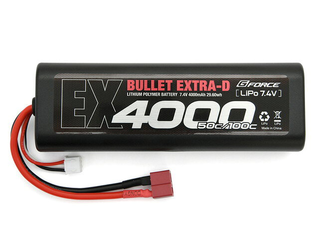 お支払い方法・送料・配送について予約販売商品についてジーフォース Bullet Extra-D 7.4V 4000mAh 50/100C GFG014■製品特徴あらゆるシャーシに搭載可能なストレートパック型LiPoバッテリー低Tモーターの消...