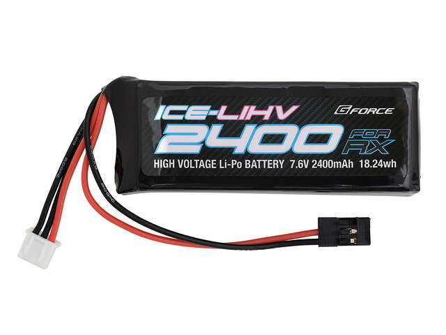 お支払い方法・送料・配送について予約販売商品についてジーフォース ICE LiHV 7.6V 2400mAh (受信機用 ストレート型) GFG105■製品特徴最新のハイスペックサーボにも余裕で対応する高出力＆大容量多くの車種を網羅する「ス...