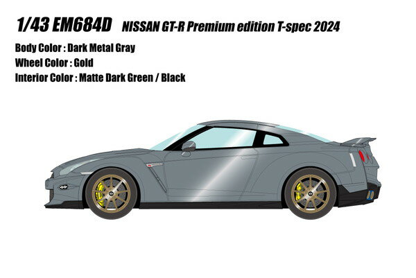 お支払い方法・送料・配送について予約販売商品についてEIDOLON 1/43 NISSAN GT-R プレミアムエディション T-spec 2024 ダークメタルグレー 完成品ミニカー EM684D『EIDOLON(アイドロン)』の1/43...