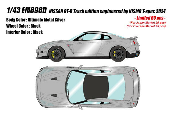 お支払い方法・送料・配送について予約販売商品についてEIDOLON 1/43 NISSAN GT-R Track edition engineered by NISMO T-spec 2024 アルティメイトメタルシルバー 完成品ミニカー ...