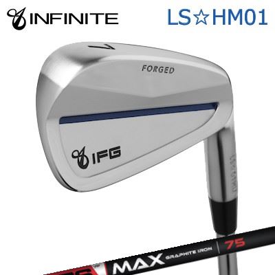 IFG LS☆HM01 IRONKBS MAX GRPHITE IRONHEAD打感と打ちやすさのハーフマッスルマッスルの厚い打感とキャビティーの打ちやすさを両立したハーフマッスルデザイン。P.W.F. Design (Playabilit...