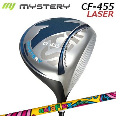 MYSTERY CF-455 LASER DRIVERAuto Flex Shaft flexOne for DriverHEADセミシャローモデルならではの安心感のある形状にこだわり、重量をレディース、シニアにも対応可能な軽量188gに設...