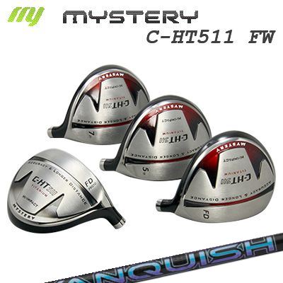 The Mystery C-HT511 FAIRWAY WOODVANQUISHHEADシャープに振り抜ける　フェアウェイウッドヘッドオーソドックスにして やや小ぶりでシャープなフォルムが鋭い振り抜きを イメージ通りに演じさせてくれる。高弾...