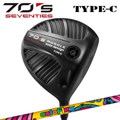 70's[SEVENTIES] Type-C DriverAuto Flex Shaft flexOne for DriverHEADスリーブポジションSPECIFICATION□発送時にはソール部ウェイト5g / バックウェイト2gが装着...