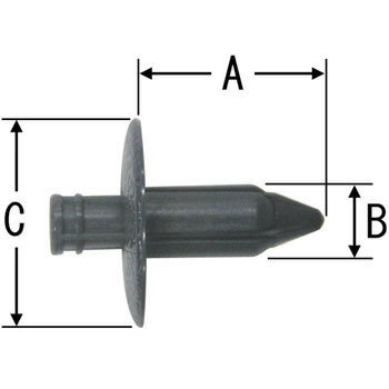 商品情報 商品名 スズキ車用　内張りクリップ 品番 MS29-10 内容量 1袋(10個) 主な適合純正品番 09409-07321-P4Z サイズ 外径C(Φmm) 18 首下長A(mm) 16 軸径B(Φmm) 6  ...