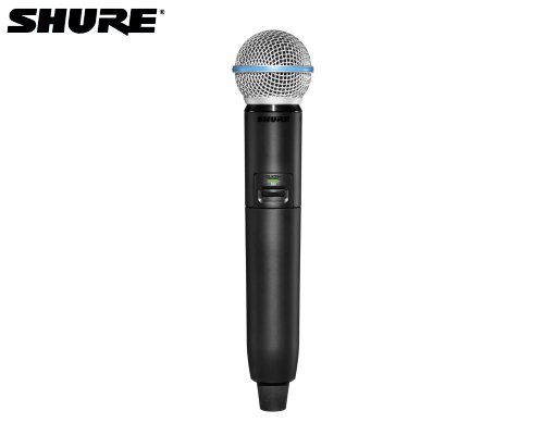 【Shure】GLXD2+/B58=-Z2 BETA58A&nbsp;ボーカルマイクロホン採用デジタルワイヤレスハンドヘルド型送信機 ■特長 簡単にセットアップ。さまざまな状況にも対応。自動で接続。 新しいGLXD2+/B58ハンドヘルド型...
