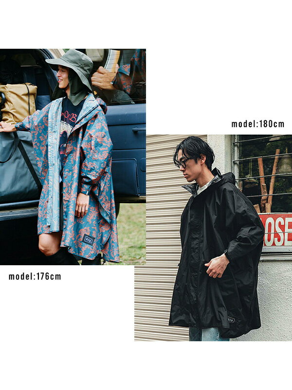 KiU キウ レインポンチョ デイリー フリー ブラック