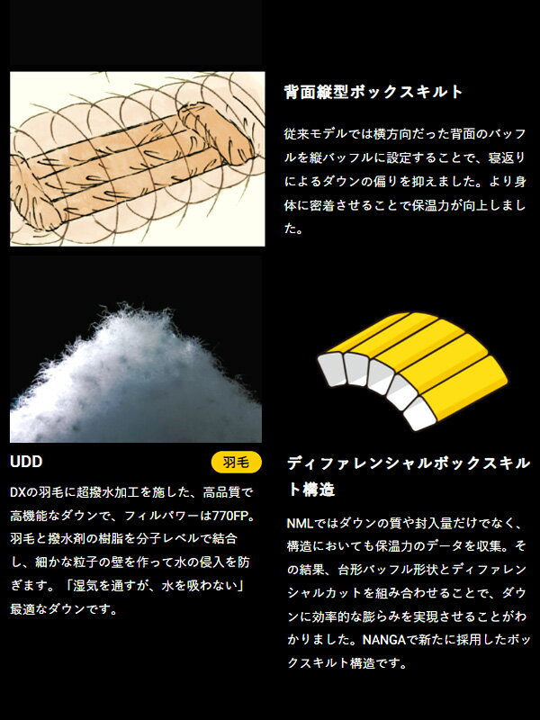 NANGA ナンガ シュラフ 冬用 ダウン 撥水加工 超撥水加工ダウン NANGA ナンガ シュラフ 冬用 ダウン 撥水加工 超撥水加工ダウン