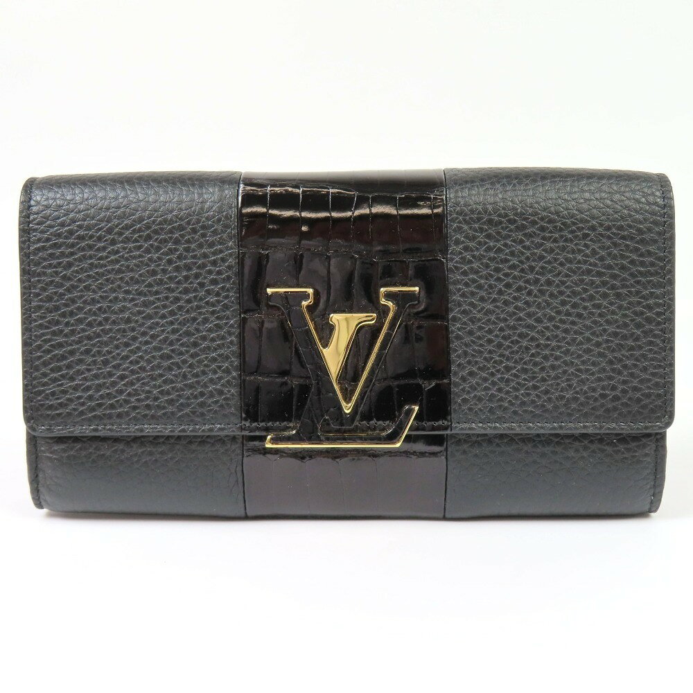 商品情報 商品番号 102894 ブランド名 LOUIS VUITTON/ ルイヴィトン モデル ポルトフォイユカプシーヌ LVロゴ ワニ クロコ カラー ブラック 　　　　　　　　　　　　　　　　　　　　　 生産国 フランス シリアル M...
