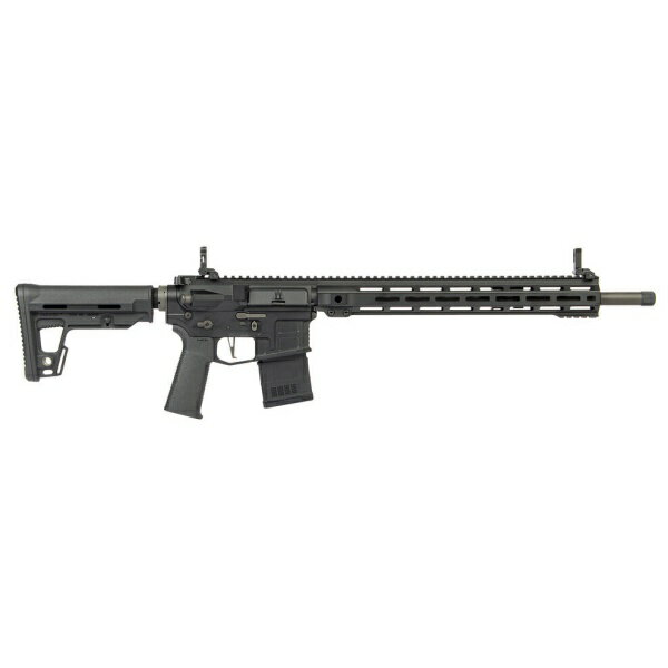 AR15/M4 タイプの新しいARESオリジナルの電動ガン。 フレームやハンドガードにアルミニウム合金を多用したモデルシリーズです。 フレームからハンドガード先端までフラットなトップレイルとなり、 ハンドガードはM-LOK規格スロットが搭載...