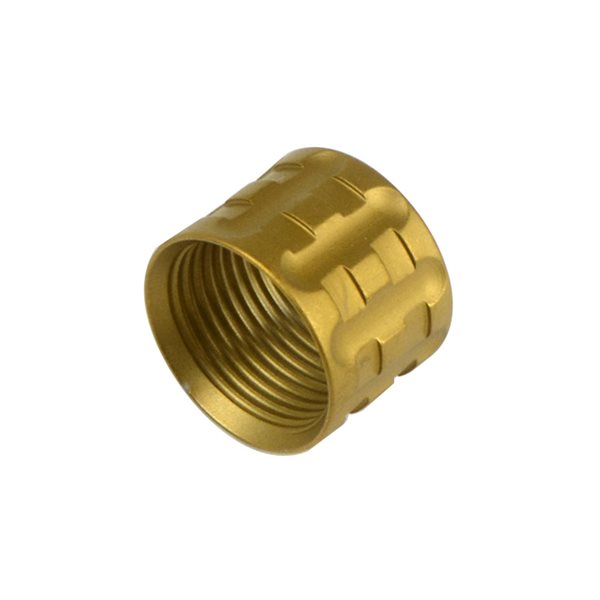 ハンドガン等のバレル先端の14mm逆ネジのネジ切りを保護するパーツです。 ※対応モデルであっても組み込み時すり合わせなど加工が必要な場合がございます。 予めご了承下さい。　