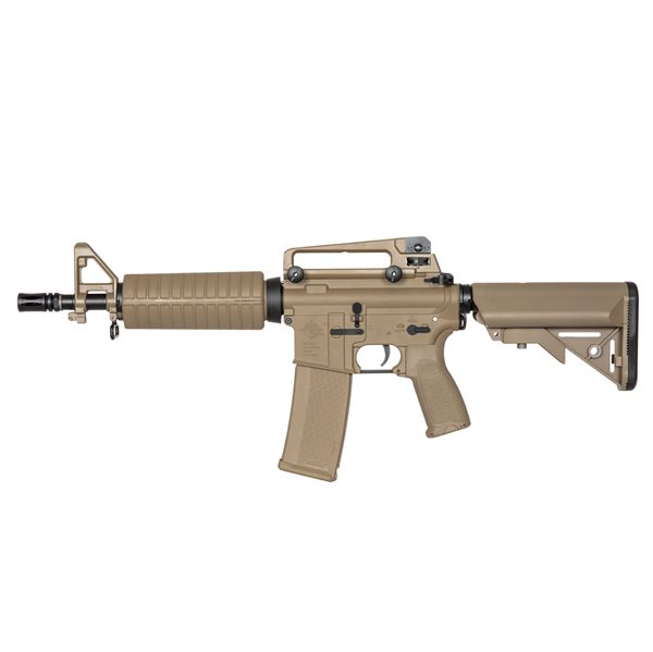 Specna Arms製。EDGEシリーズ。 M4CQBをモチーフとした電動ガンです。 ・米実銃メーカーROCK RIVER ARMS社正規刻印 ・スチールギア、8mmベアリングを使用した ORIONギアBOX搭載 ・高耐久性第4世代MOS...