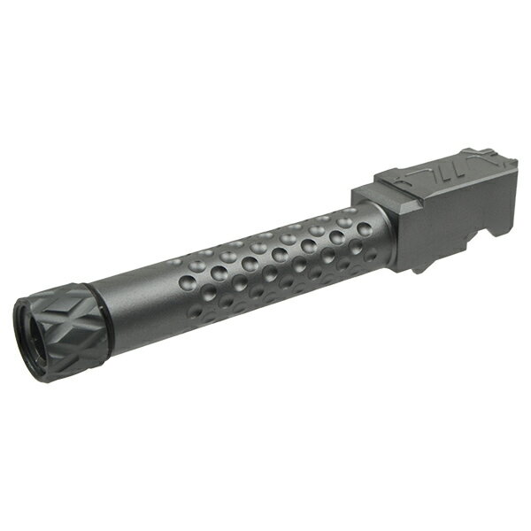 UMAREX製ガスブローバック GLOCK G19 Gen.3に対応するアルミニウム合金製のアウターバレルです。 バレルは、アルミニウム合金を主材としたCNC切削仕上げで製作され、 くぼみが有る特徴的なデザインにより軽量な仕上がりとなってい...