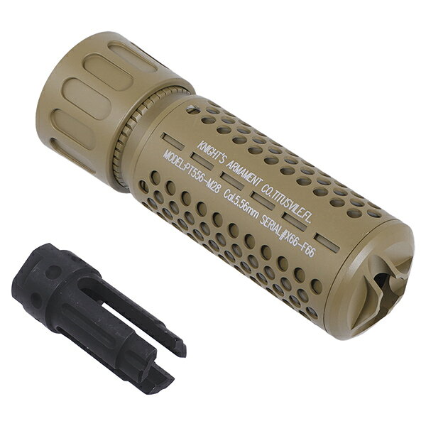 Knight's ARMAMENT社のPT556-M28サプレッサーを再現した商品。 パンチングメッシュな外装と短い外見が特徴です。 専用ハイダーとセットになっており、 ハイダーを取り付けたままサプレッサーを着脱出来ます。 サプレッサーとハ...