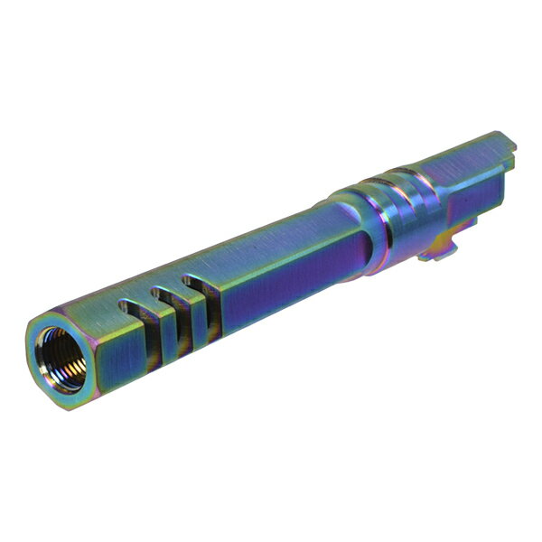 東京マルイ製ガスブローバック ハイキャパ5.1に対応する ステンレススチール製のアウターバレルです。 バレル先端内側には11mm正ネジのネジ切りがあり 対応のサイレンサーや各種アダプターを直接アウターバレルに装着可能です。 全長：約 127...