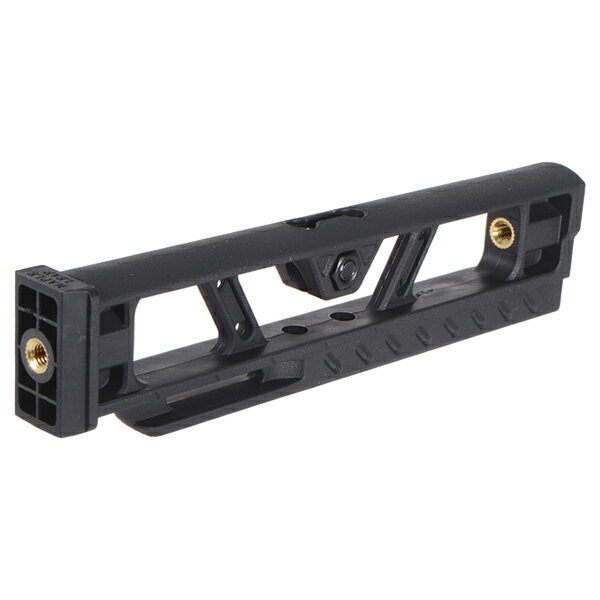 台湾 Maple Leaf製のMLC-S2 ライフルストックに対応した 各種M4系ストックやブレーズを装備できる樹脂製ストックアダプターです。 本商品は、大胆なスケルトンデザインが特徴的なストックアダプターとなっており、 同Maple Le...