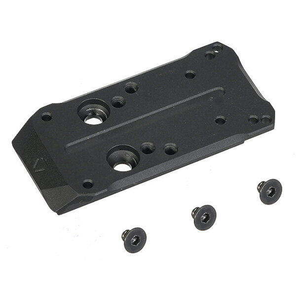 EMG / VFC製ガスブローバック SI SMPに対応する ドットサイト マウント用アダプターです。 軽量かつ耐久性の高いアルミニウム合金材にて製作されているアダプターとなり、 対応する光学機器をしっかりと固定することができます。 サイト...
